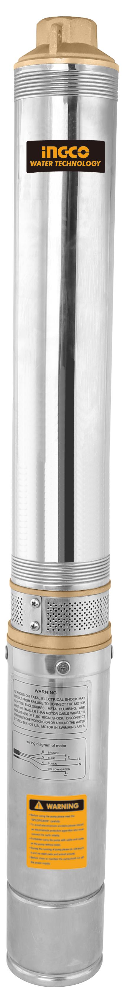 BOMBA SUMERGIBLE TUBO 1500W POZO SEMISURGENTE INGCO DWP15001