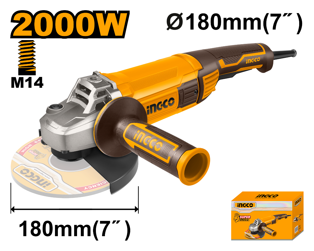 AMOLADORA 7" 2000W INGCO AG200018